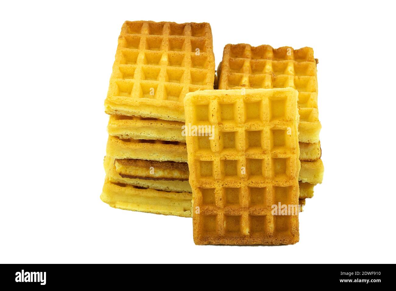 Homemade wafer recipe on isolated on white background. Side view Stock ...