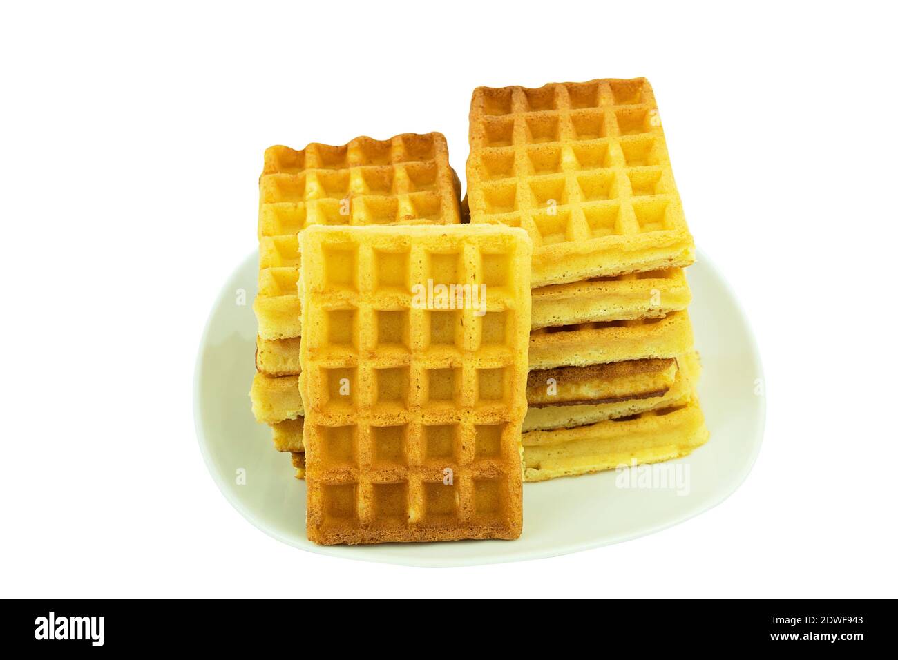Homemade wafer recipe on isolated on white background. Side view Stock ...
