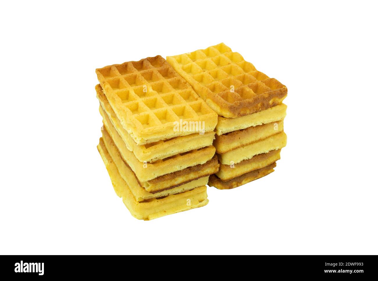 Homemade wafer recipe on isolated on white background. Side view Stock ...