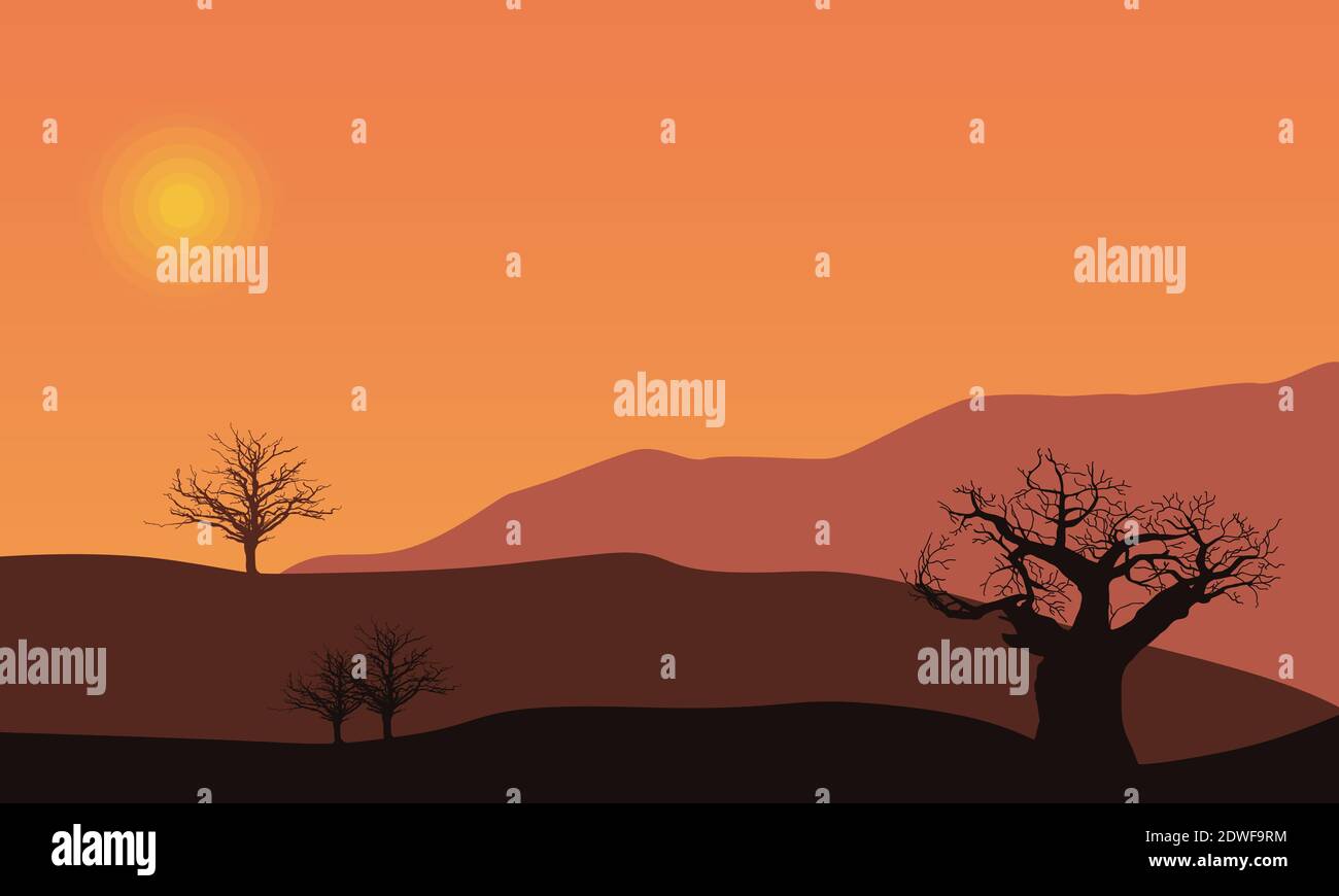 The beauty of the twilight in the afternoon. City vector Stock Vector ...