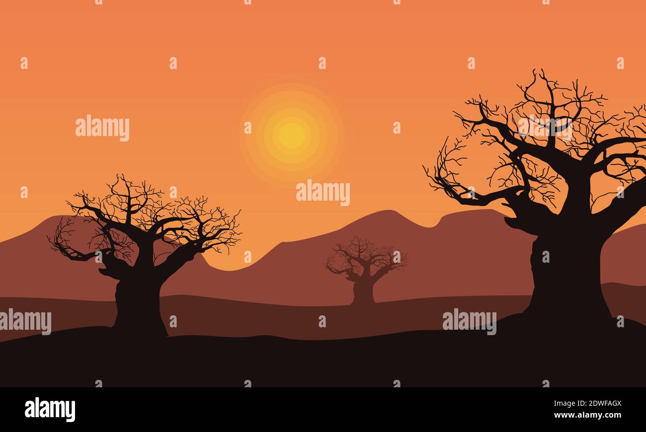 Nice scenery in the afternoon at sunset. City vector Stock Vector Image ...