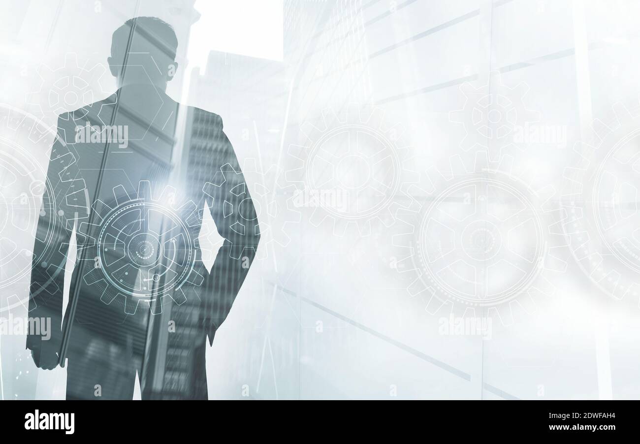 Gears Business Teamwork. Cog gear to success as concept Stock Photo - Alamy