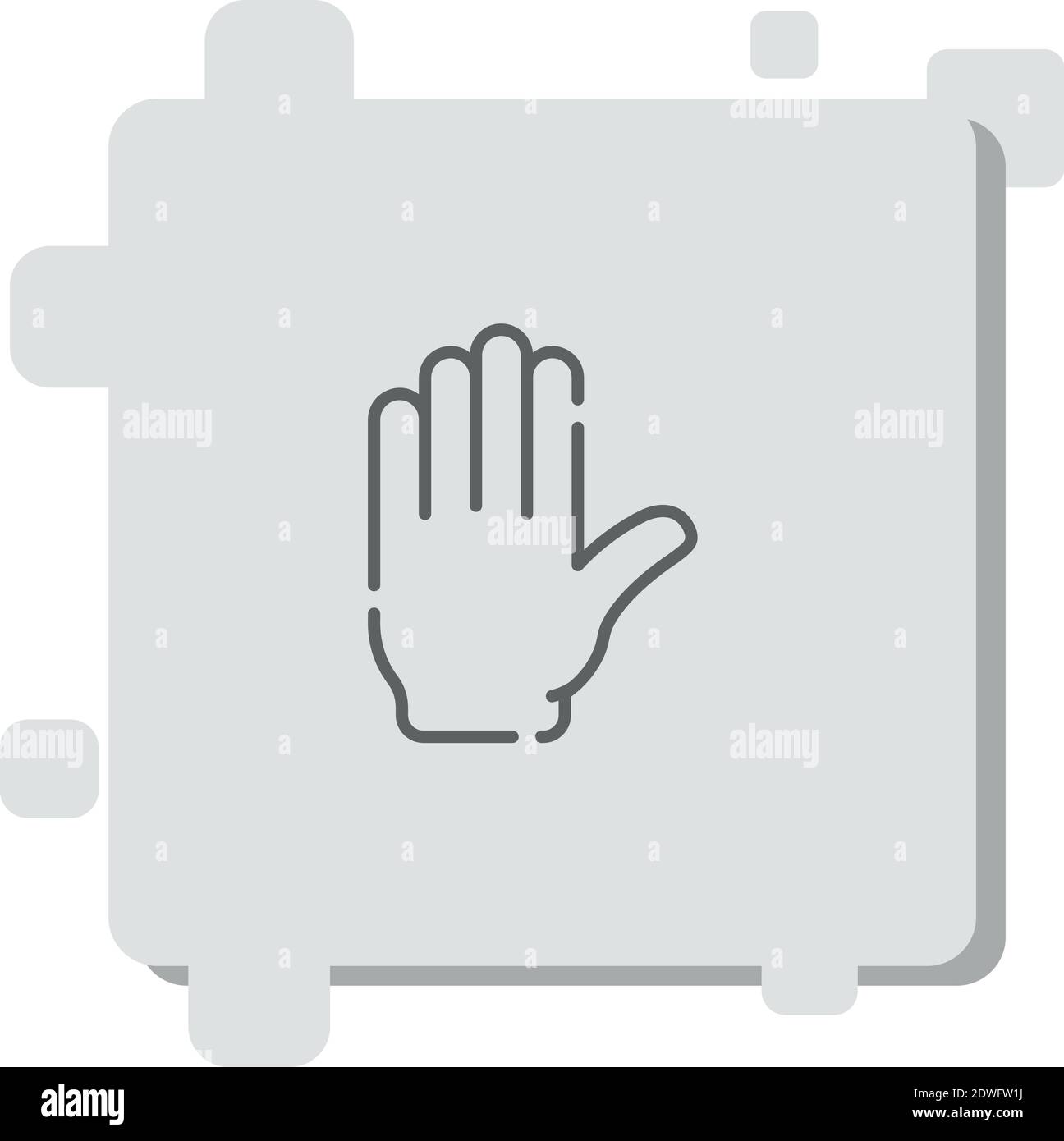 hand vector icon modern simple vector illustration Stock Vector Image ...