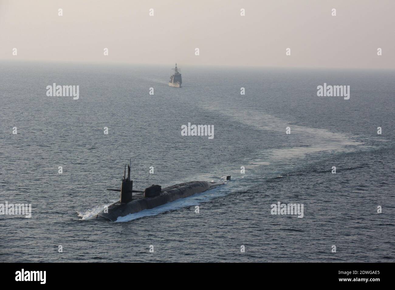 Handout photo dated December 21, 2020 of The guided-missile submarine ...