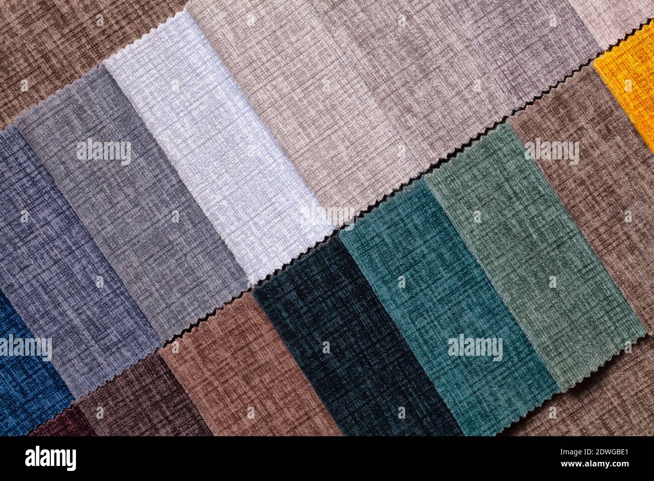 Sample of velvet and velours textile various colors, background ...
