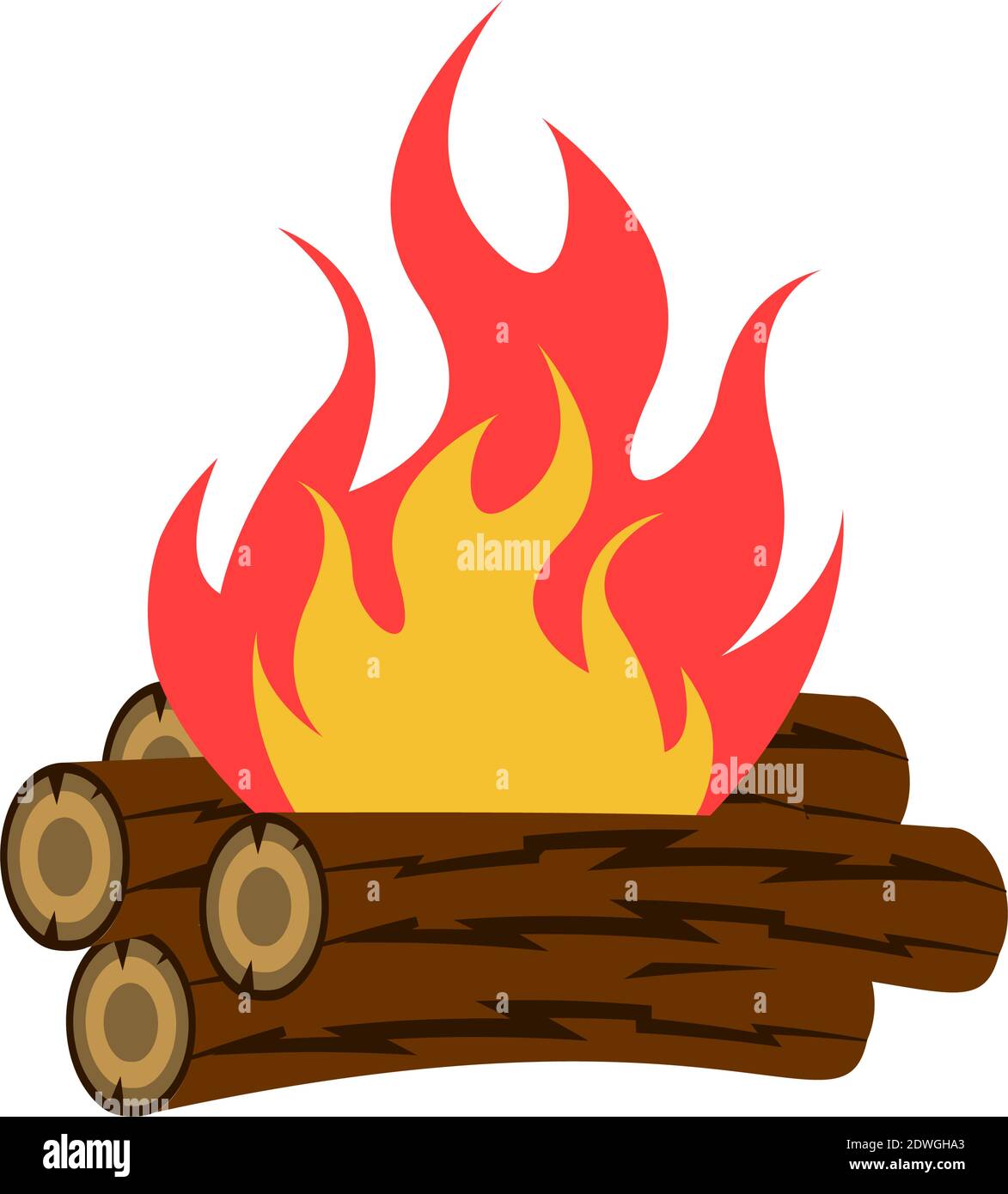 Bonfire icon design template vector isolated illustration Stock Vector ...