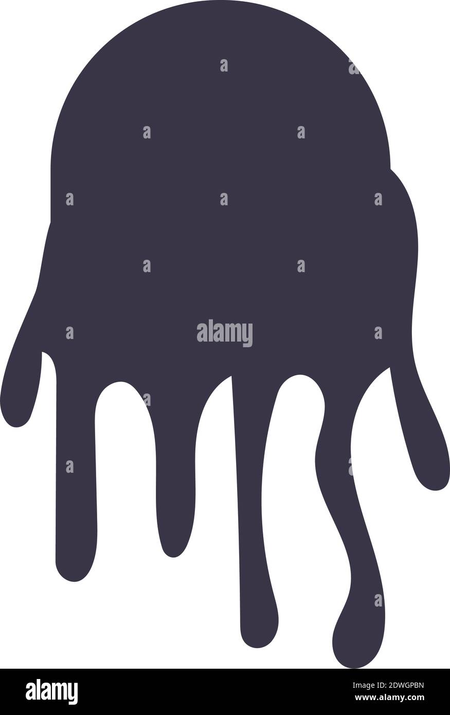 circular drip ink blot monochrome flat style vector illustration design ...