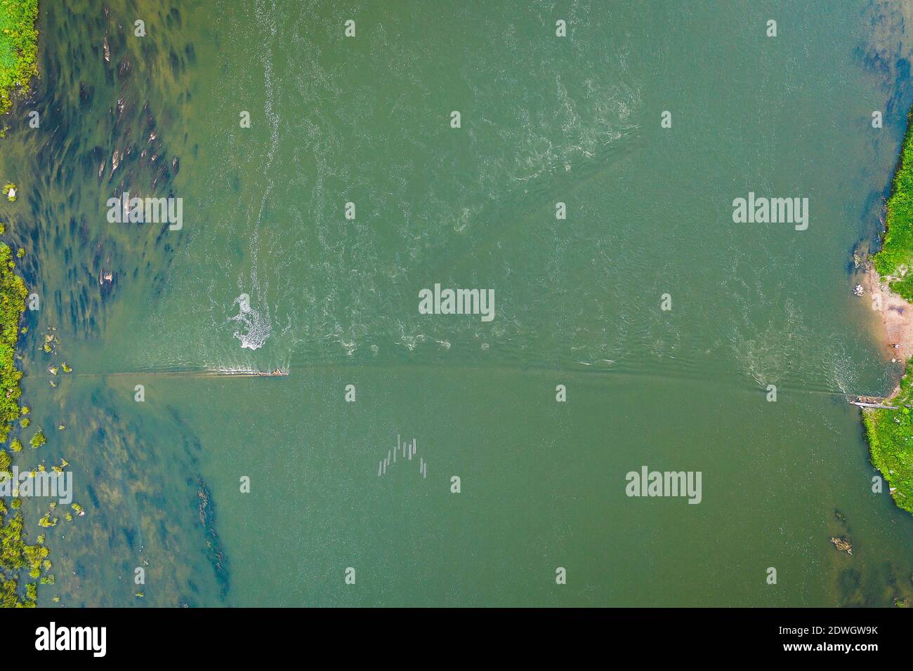 Aerial View Of River Stock Photo - Alamy