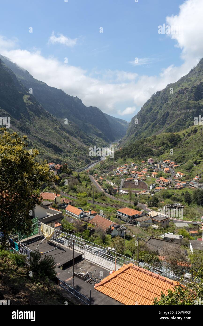 View the pass Boca da Encumeada on Madeira Island. Portugal Stock Photo ...