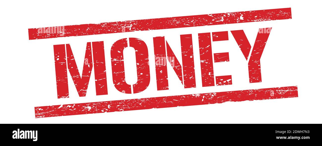 MONEY text on red grungy rectangle stamp sign Stock Photo - Alamy