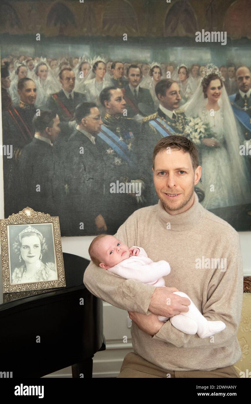 Exclusive - Prince Leka of the Albanians presents his newborn, Princess ...