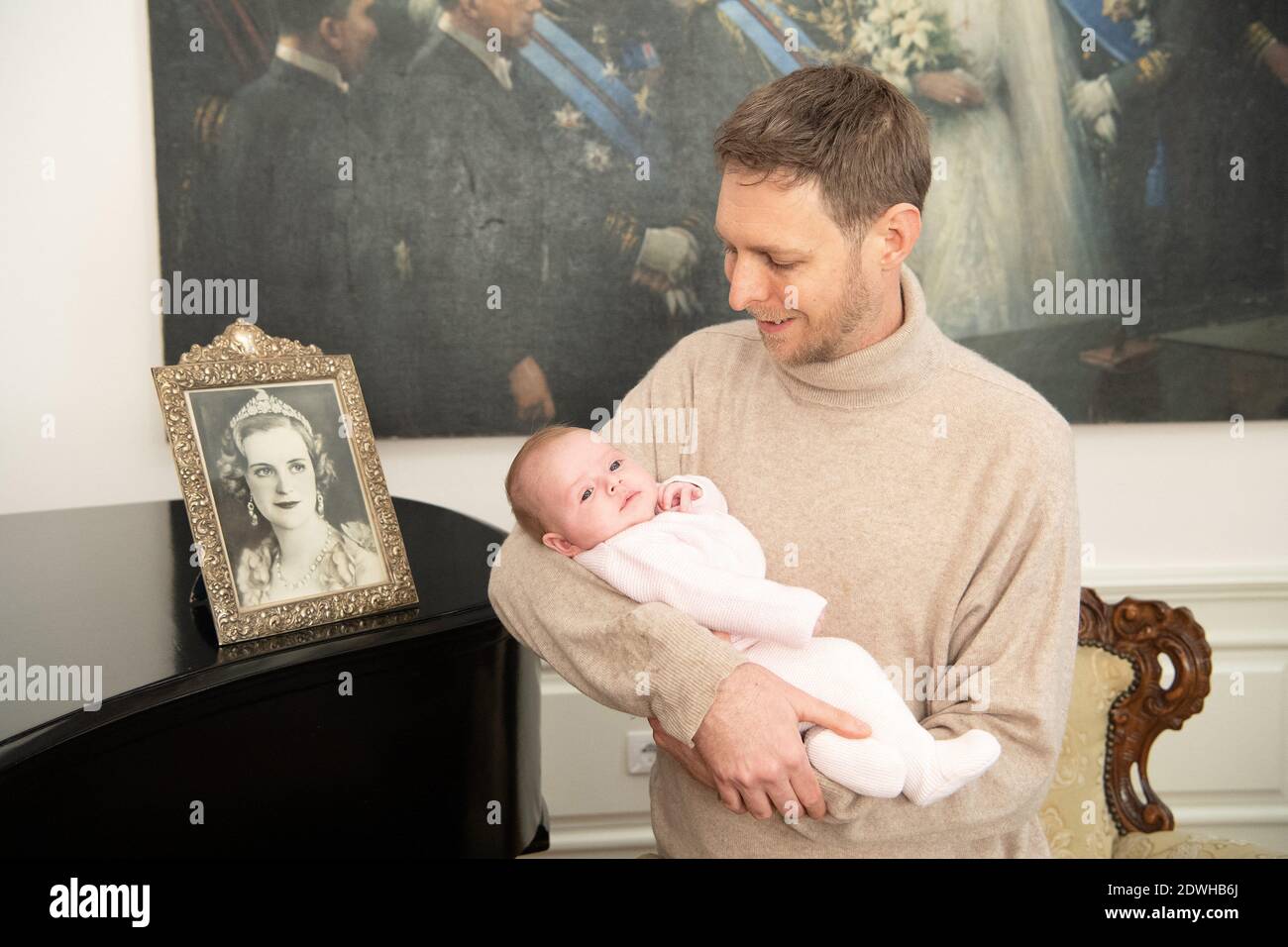 Exclusive - Prince Leka of the Albanians presents his newborn, Princess ...