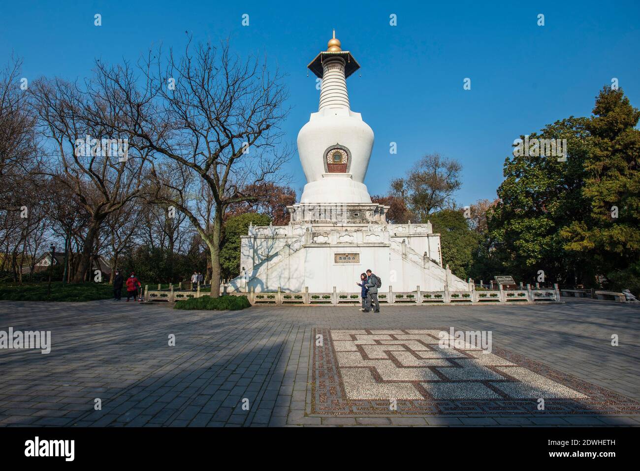 An aerial view of the colorful Slender West Lake Scenic Area ...