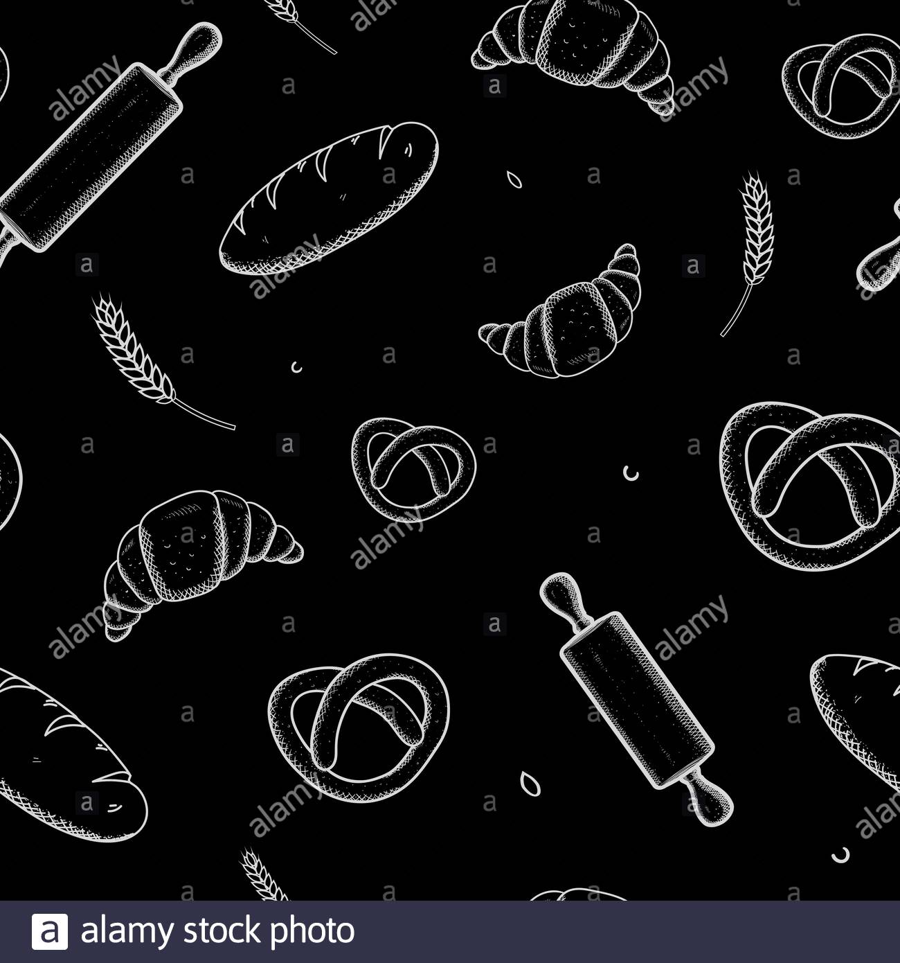 Baked Goods Black and White Stock Photos & Images - Alamy