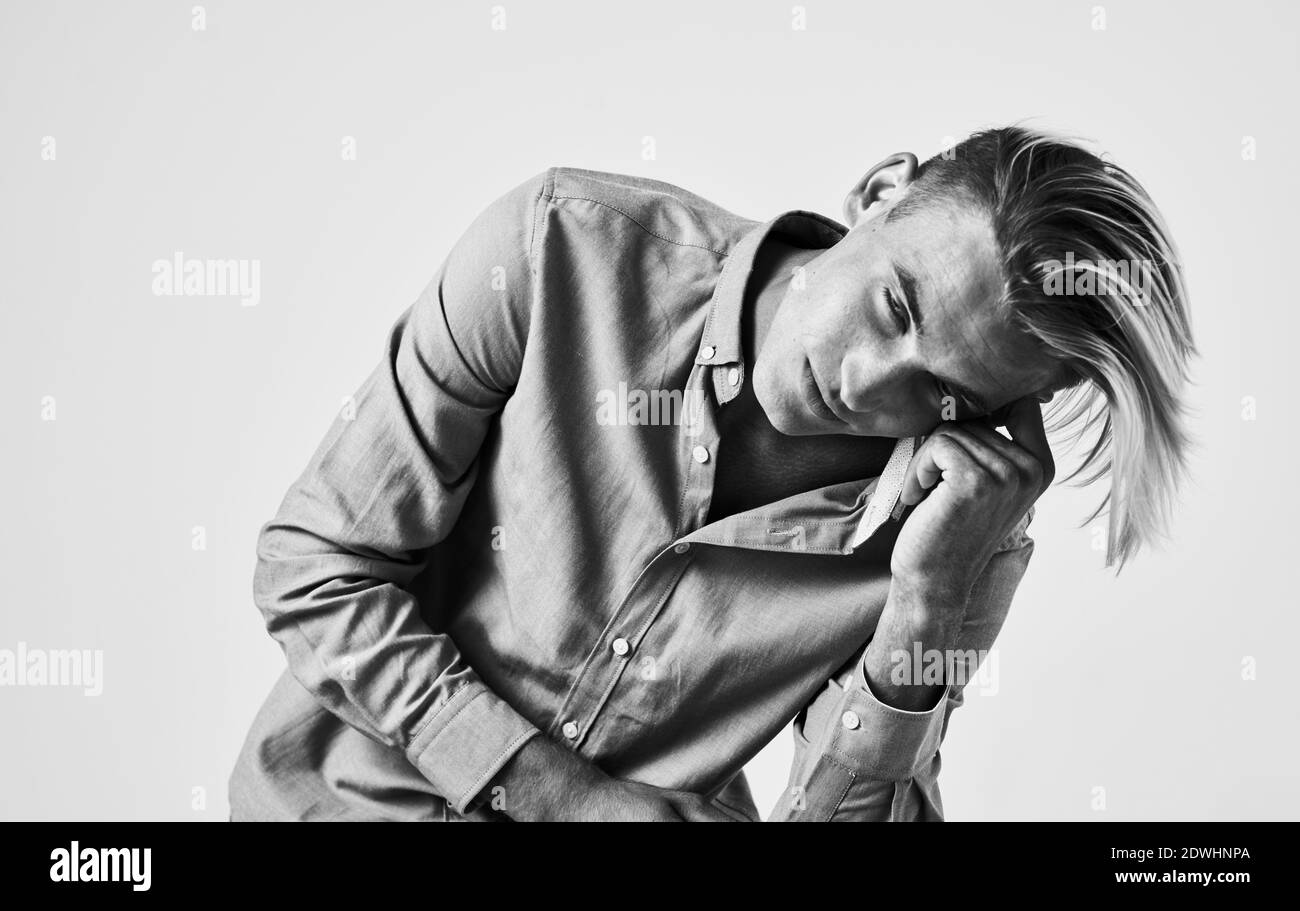 guy gray photography isolated background cropped view Stock Photo - Alamy