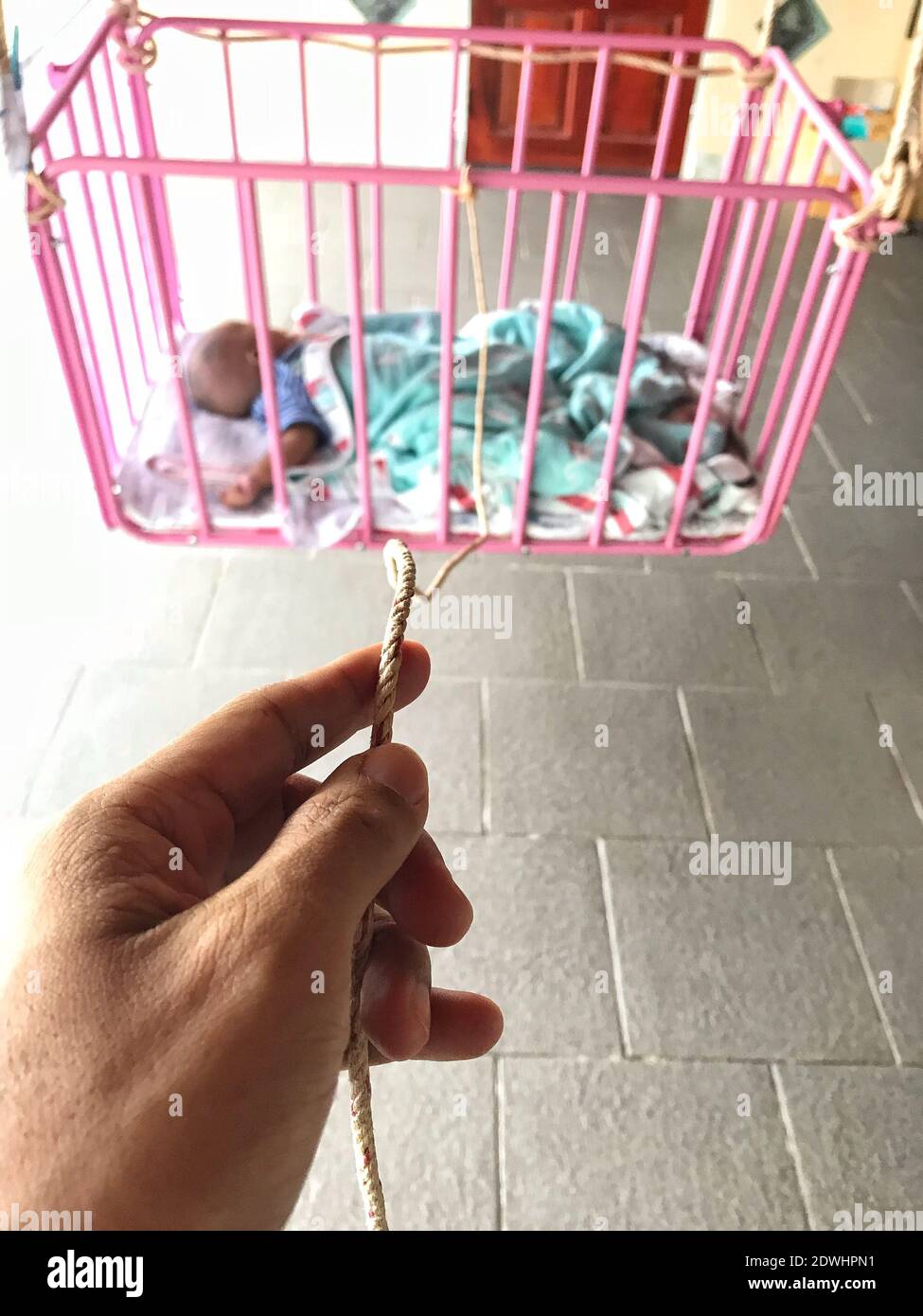 Crib baby rope hi-res stock photography and images - Alamy