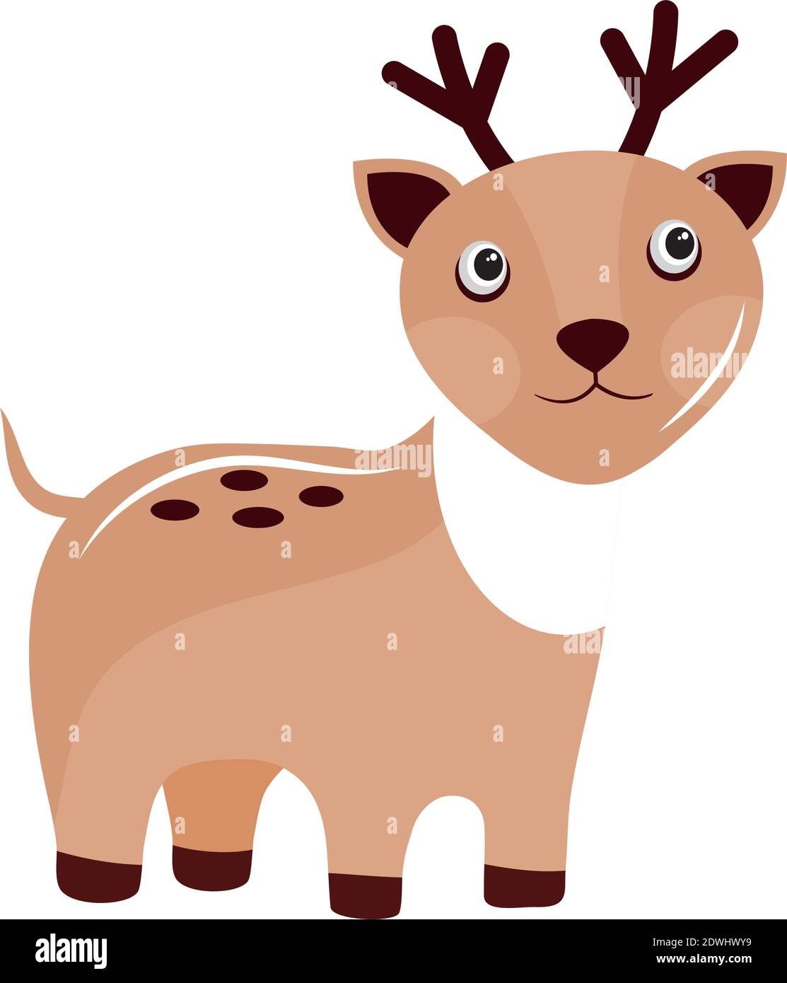 cute little reindeer animal kawaii character Stock Vector Image & Art ...