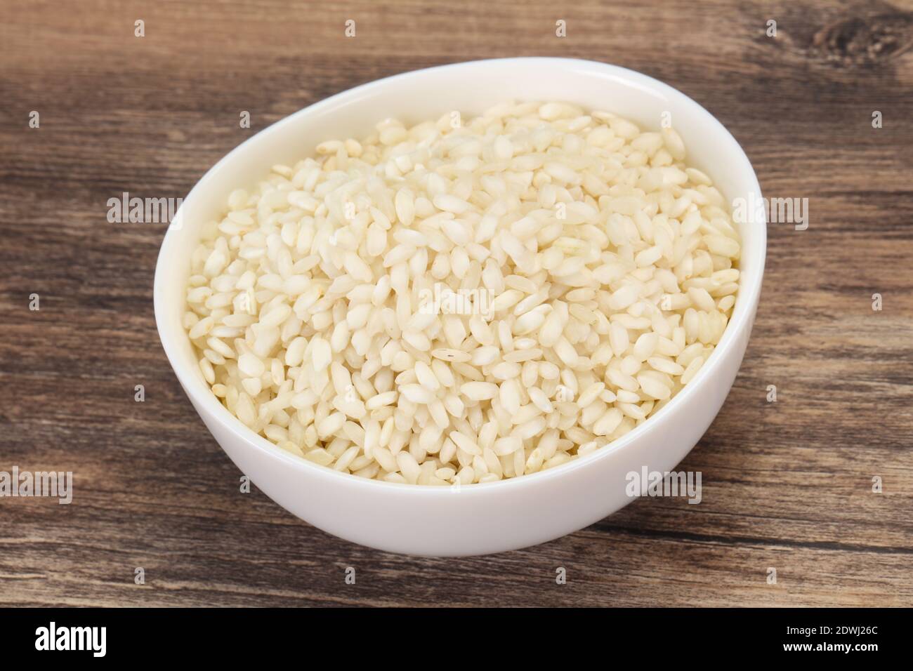 Raw Arborio rice for Italian risotto Stock Photo - Alamy