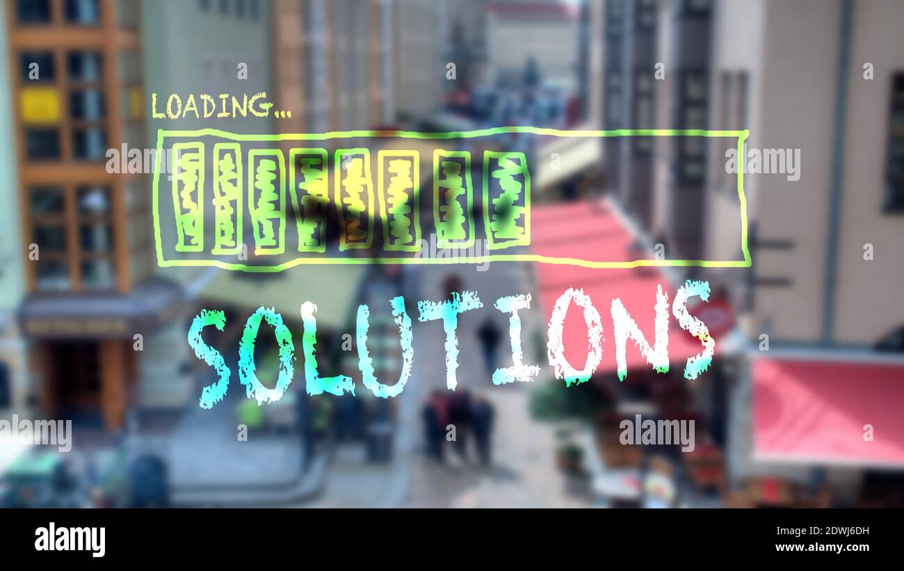 Street Sign the Direction Way to Solutions Stock Photo - Alamy