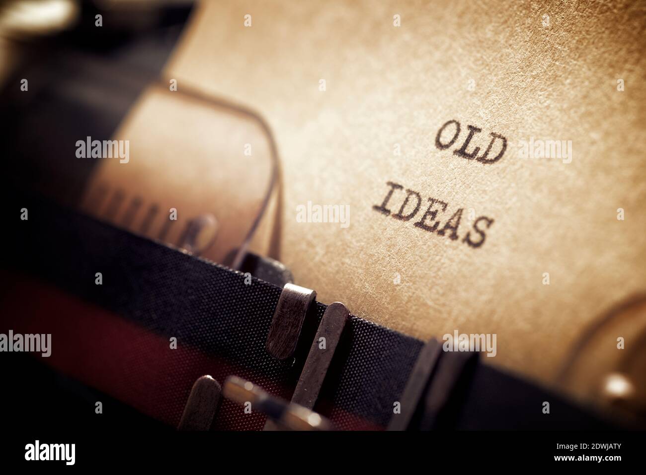 Old ideas phrase written with a typewriter Stock Photo - Alamy