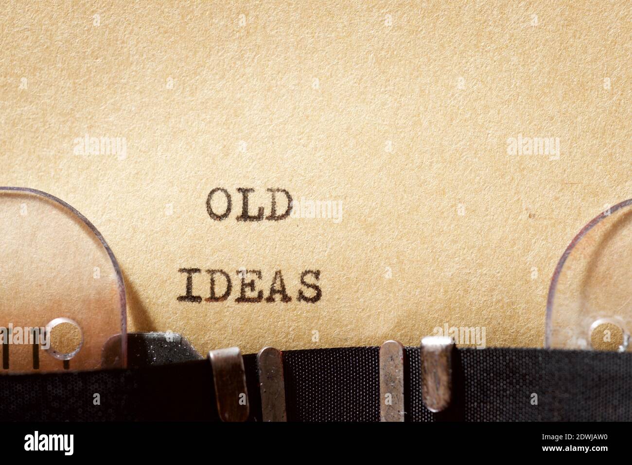 Old ideas phrase written with a typewriter Stock Photo - Alamy