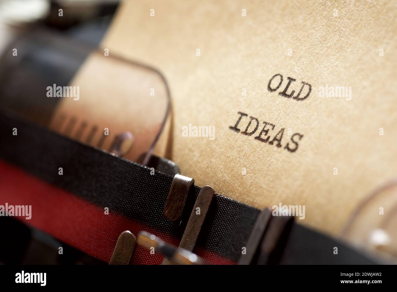 Old ideas phrase written with a typewriter Stock Photo - Alamy