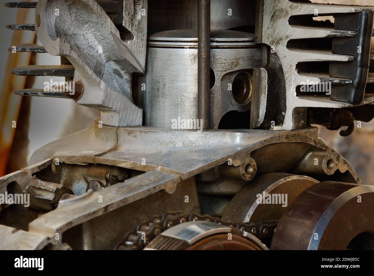 interior details of petrol engine Stock Photo - Alamy