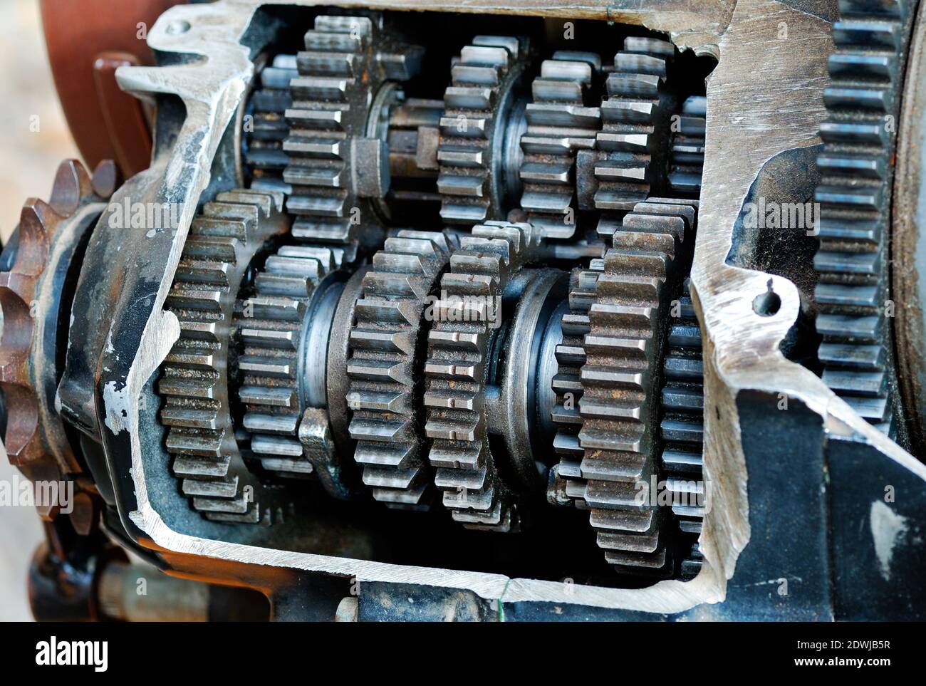 interior details of gear, close up view Stock Photo - Alamy