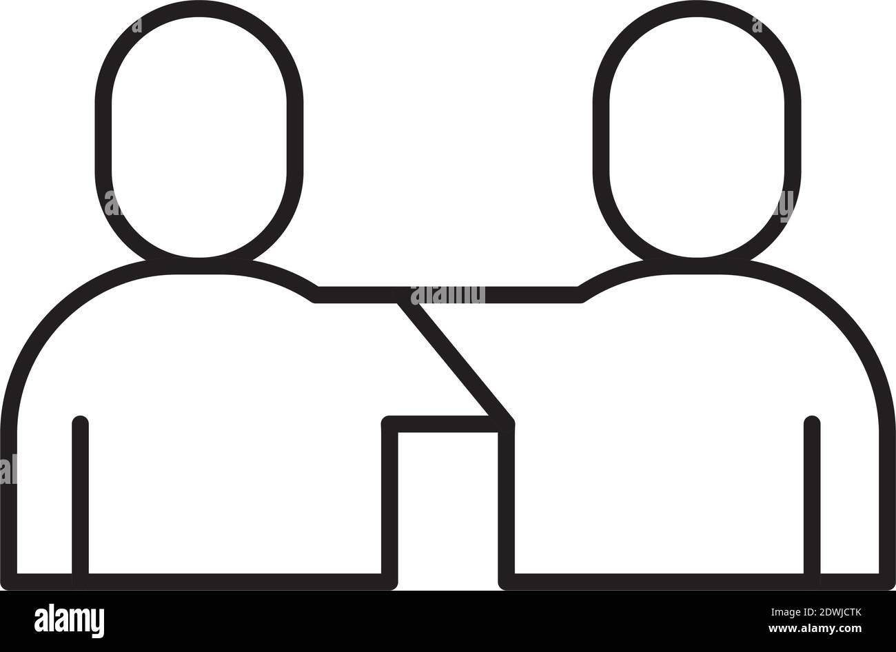 friends avatars figures line style icon vector illustration design ...