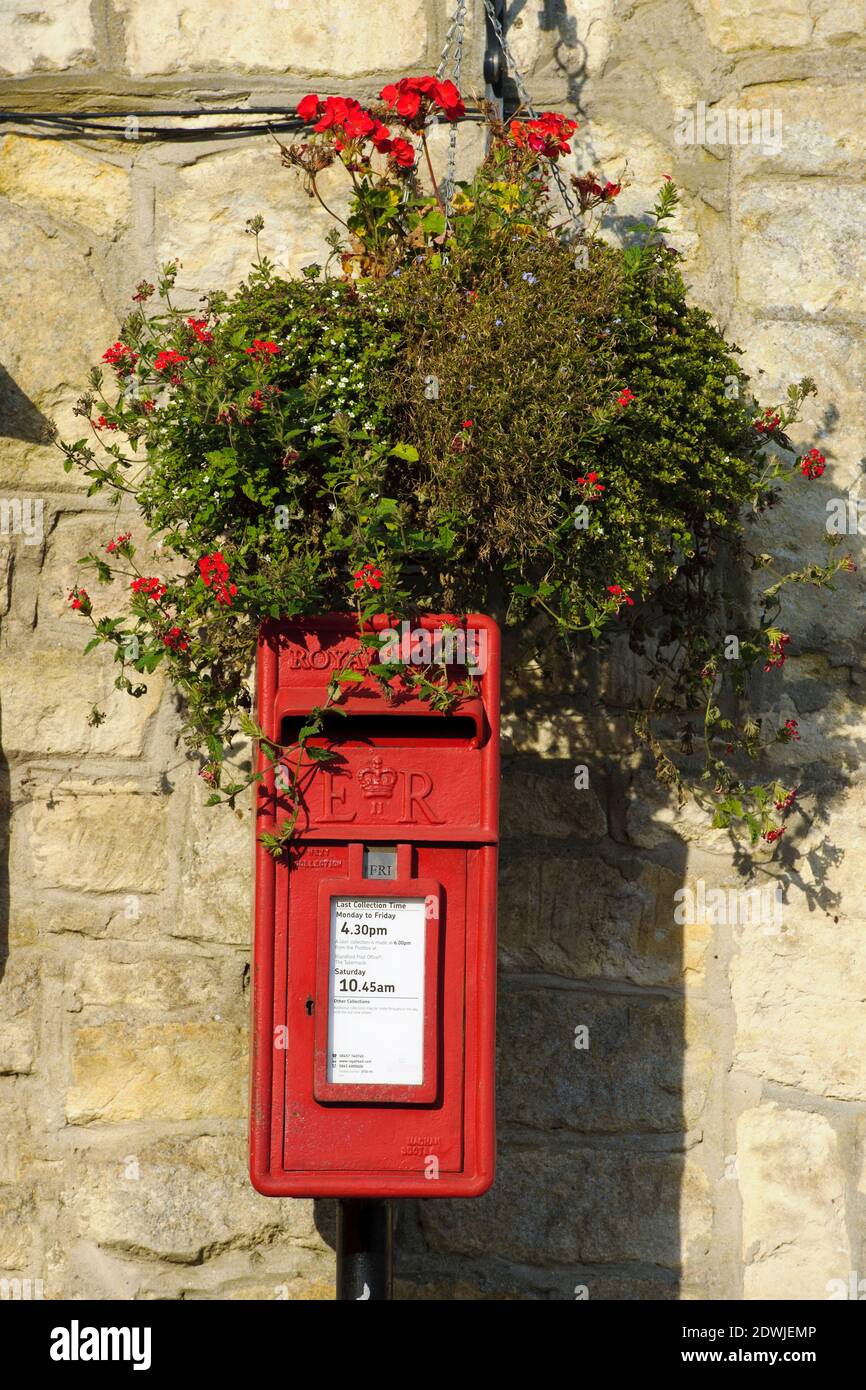 Marnhull Village Post Office box Stock Photo - Alamy