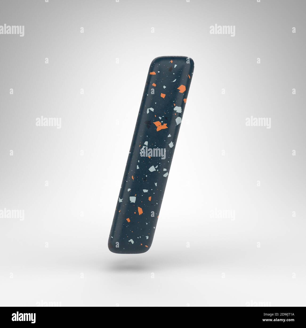 Forward slash symbol on white background. 3D rendered sign with blue ...