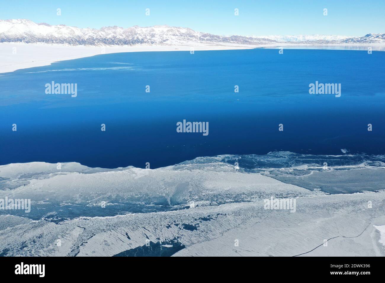 An aerial view of the spectacular scenery of the largest and highest ...