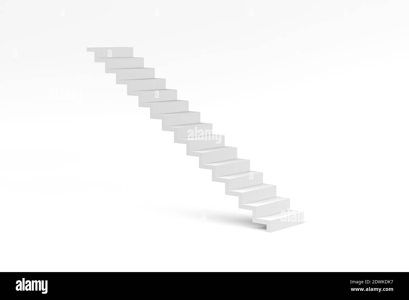 Simple modern stairs mockup isolated on white background - 3D render ...