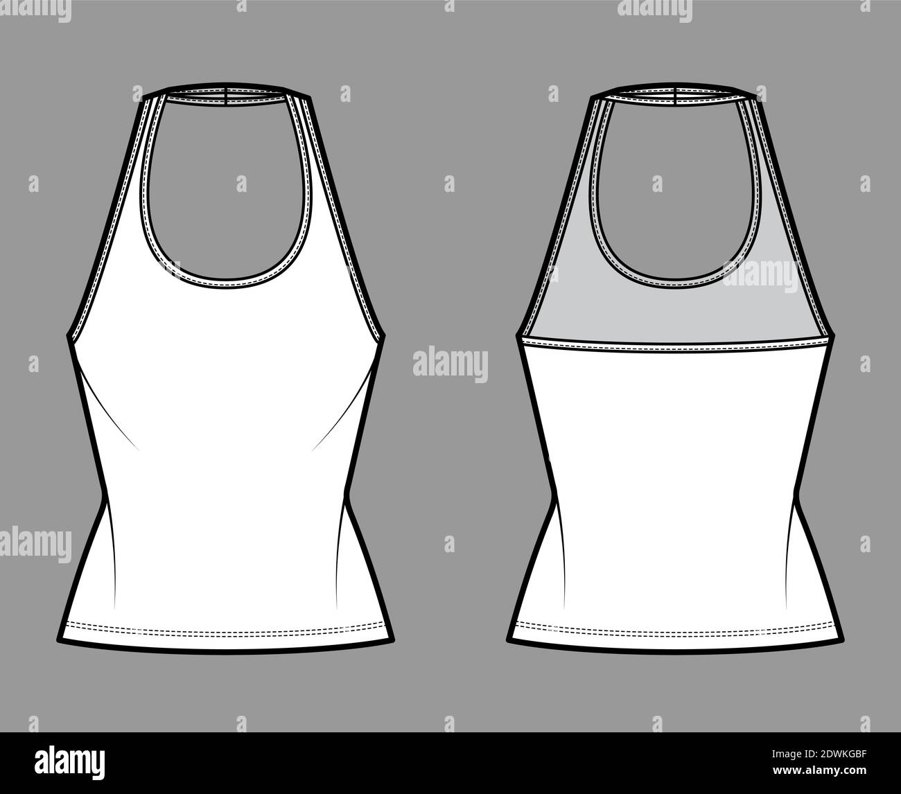 Black and white halter top Stock Vector Images - Alamy