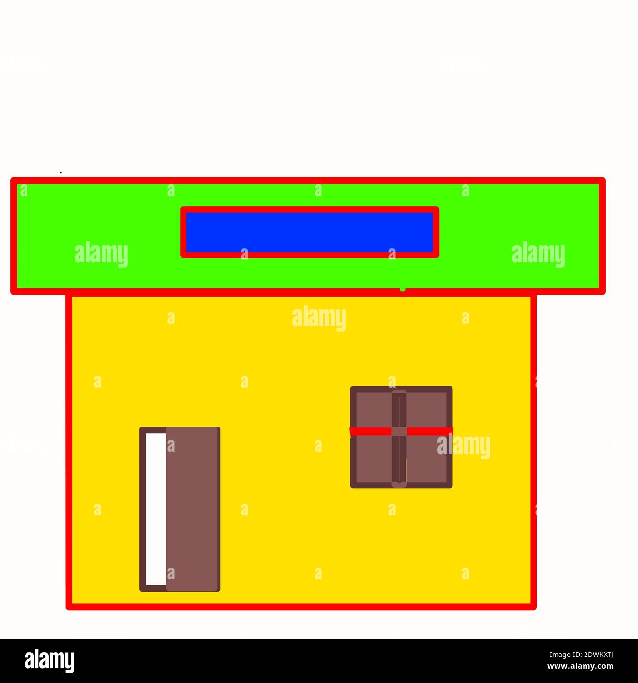 House illustration made with the help of graphics editing and ...