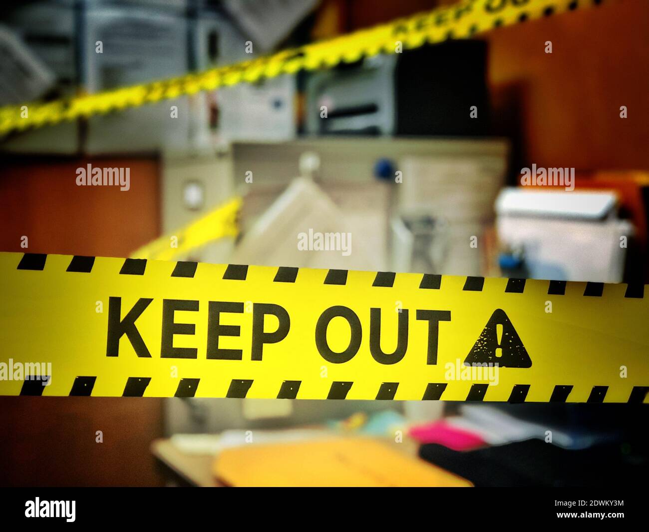 Yellow tape cordon scene hi-res stock photography and images - Alamy