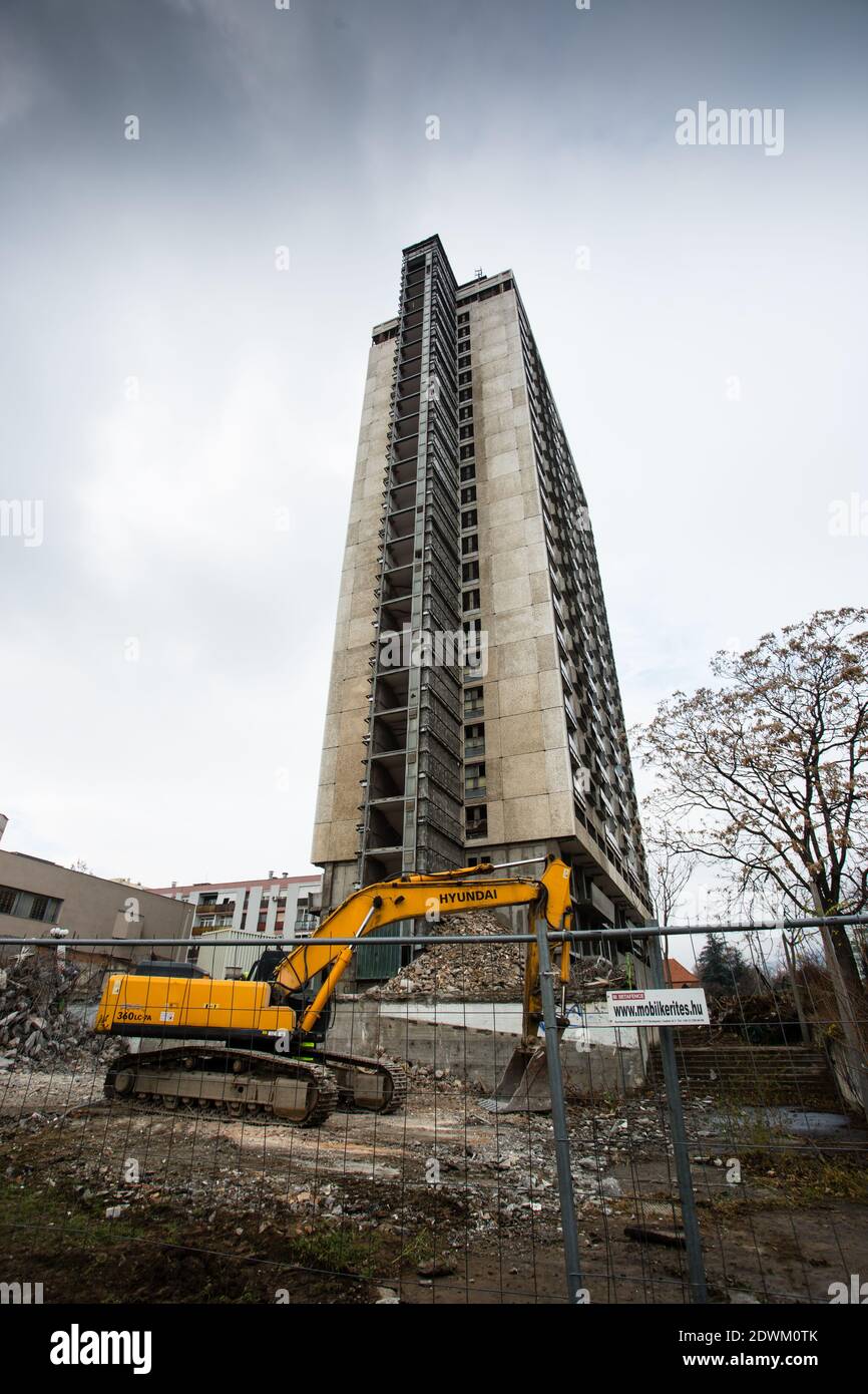 PECS - DECEMBER 10 : Demolishing the 25 floor building on 10 December ...
