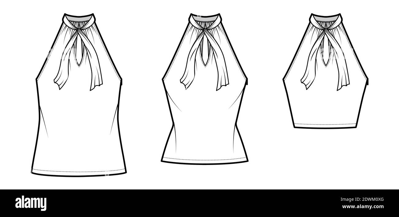 Crop tops Stock Vector Images - Alamy