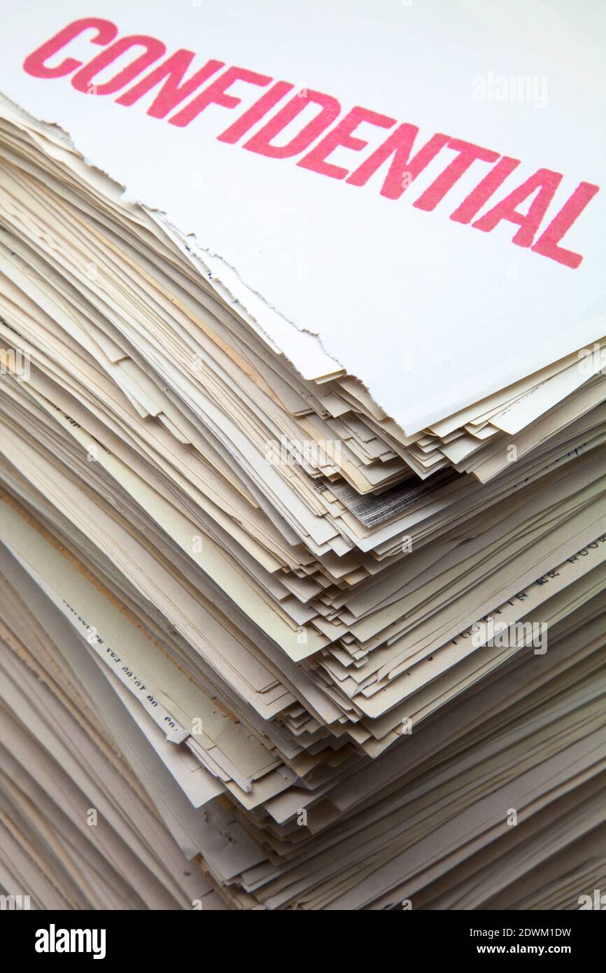 Confidential Papers High Resolution Stock Photography and Images - Alamy