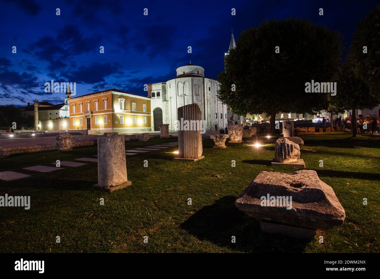 Church of St. Donat, Zadar, Croatia at night Stock Photo - Alamy