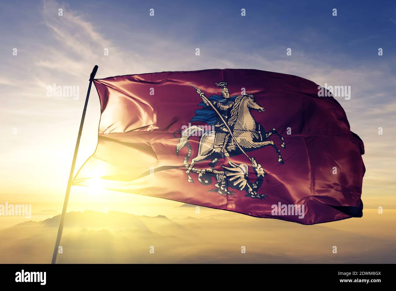 Moscow city flag hi-res stock photography and images - Alamy