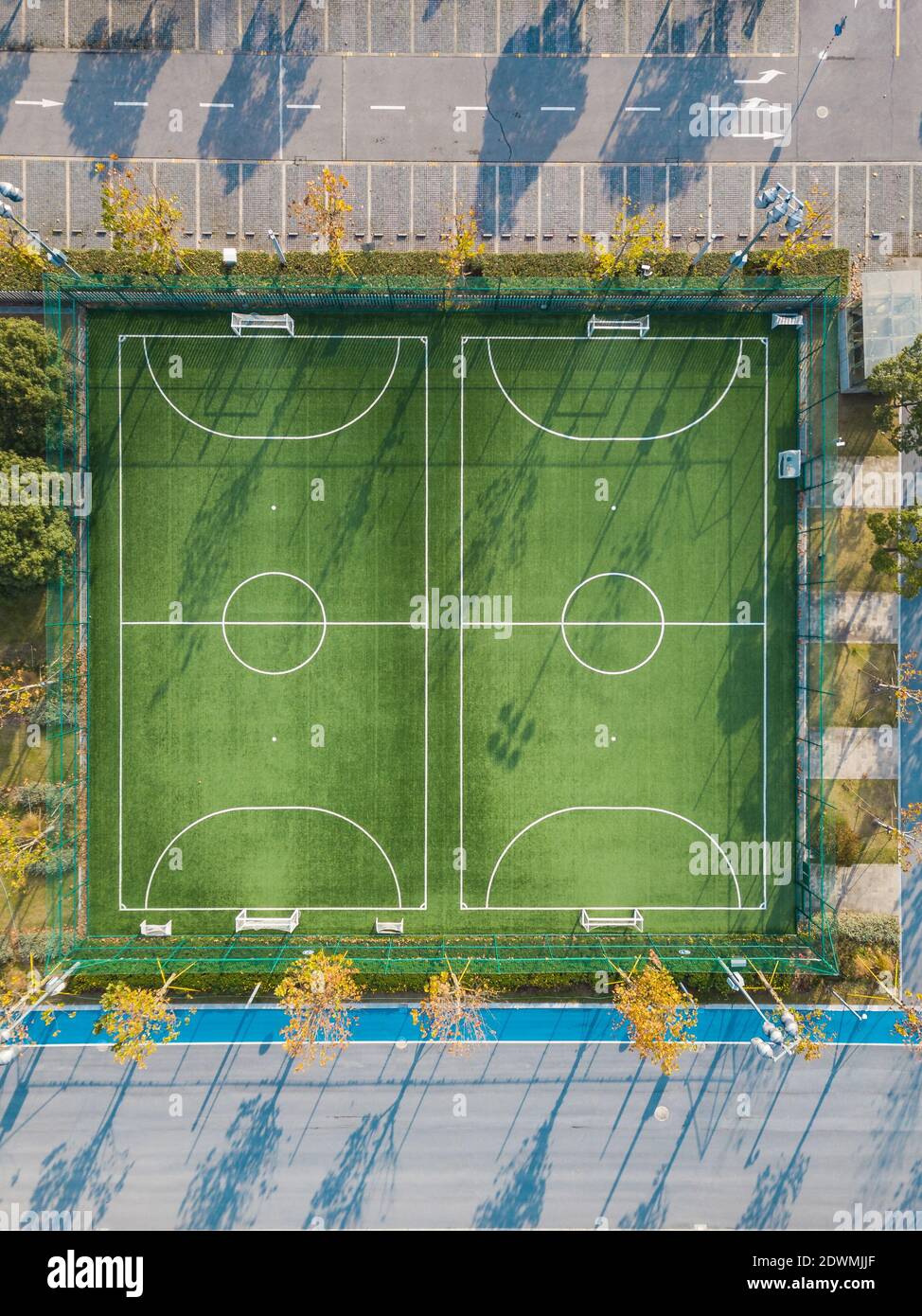Aerial view of a soccer field in Shanghai, China Stock Photo - Alamy