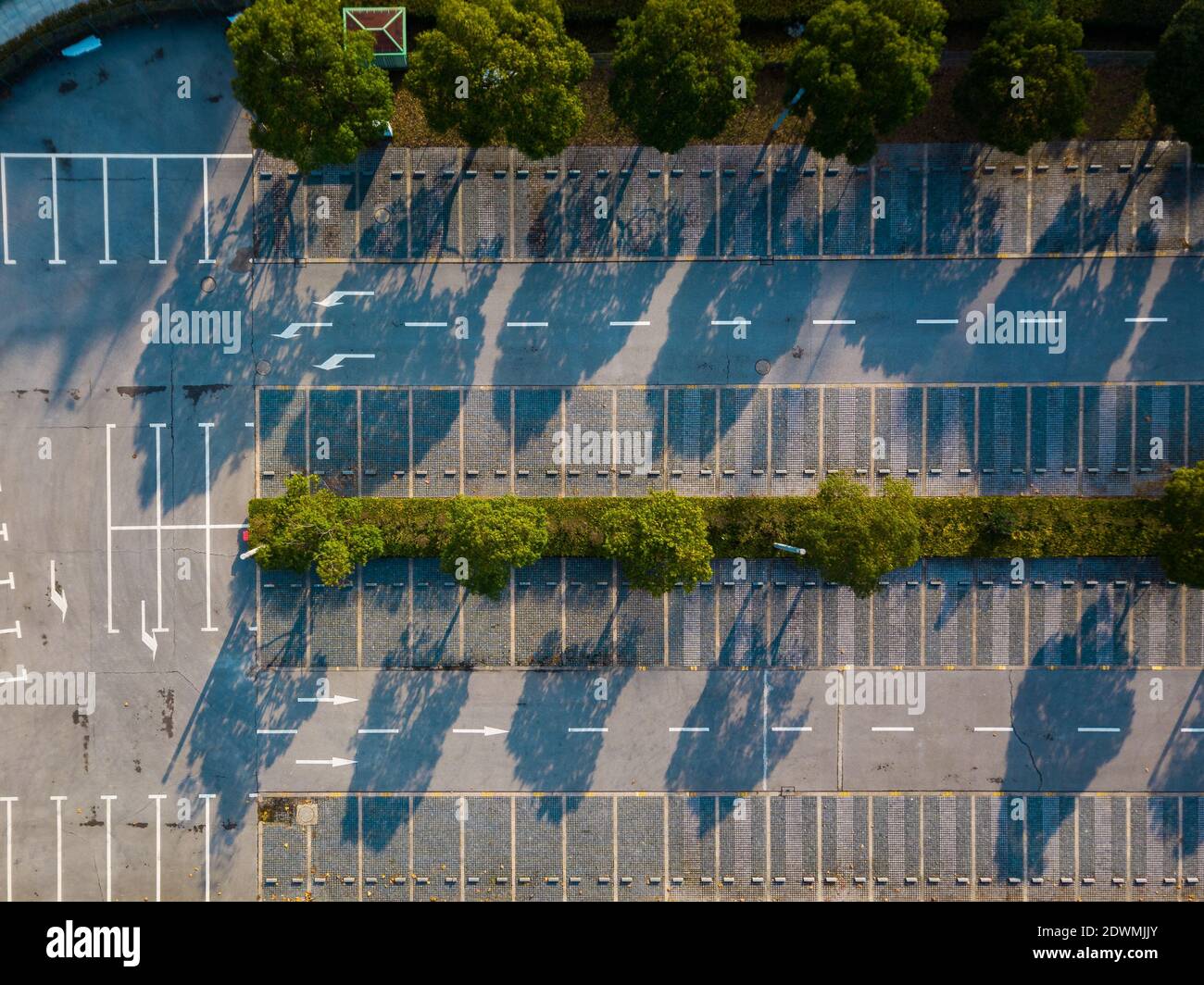Aerial view of a parking lot in Shanghai, China Stock Photo - Alamy