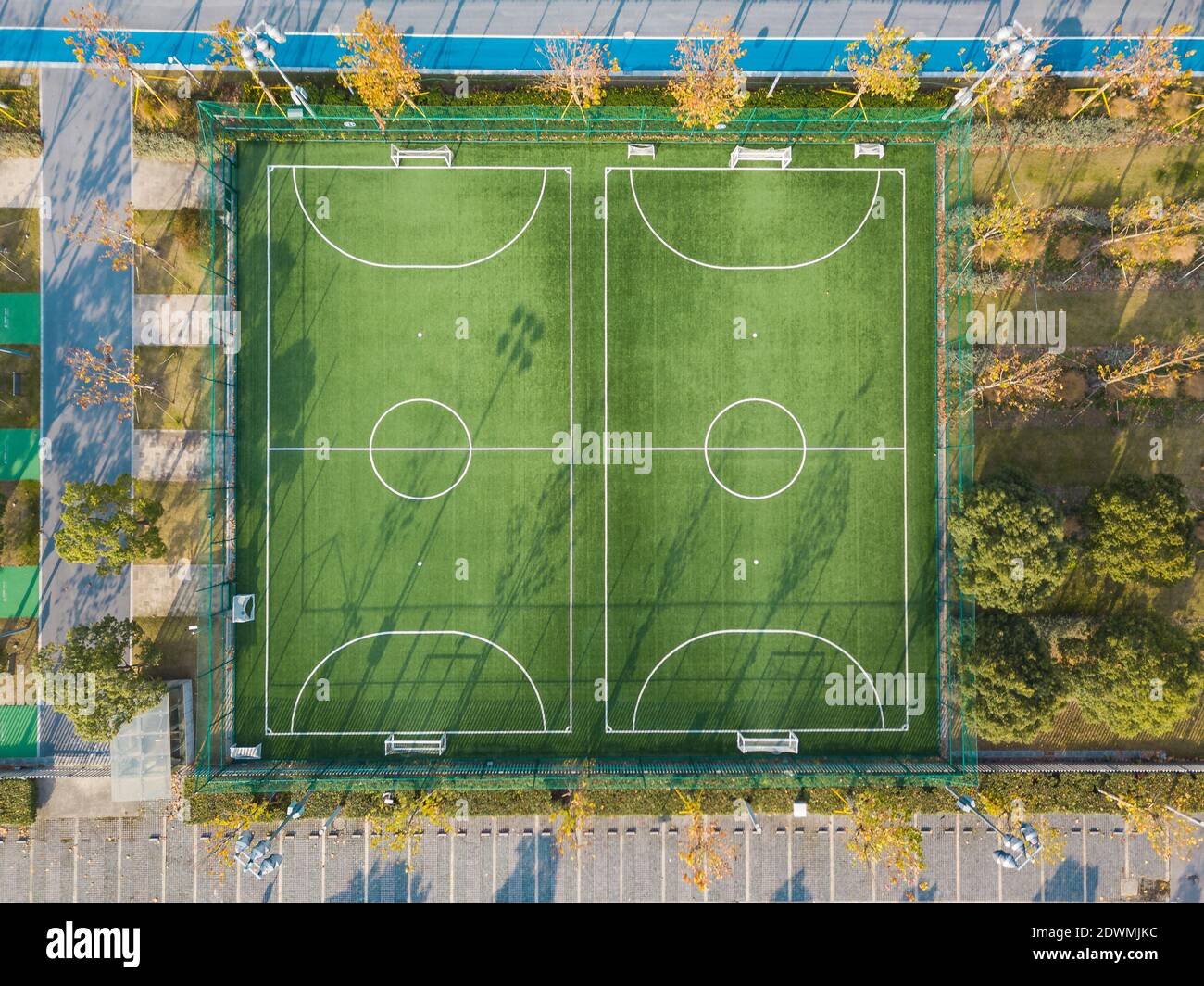 Aerial view of a soccer field in Shanghai, China Stock Photo - Alamy