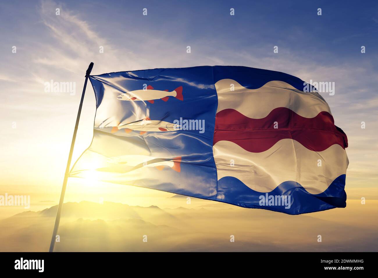 Flag of vasternorrland hi-res stock photography and images - Alamy