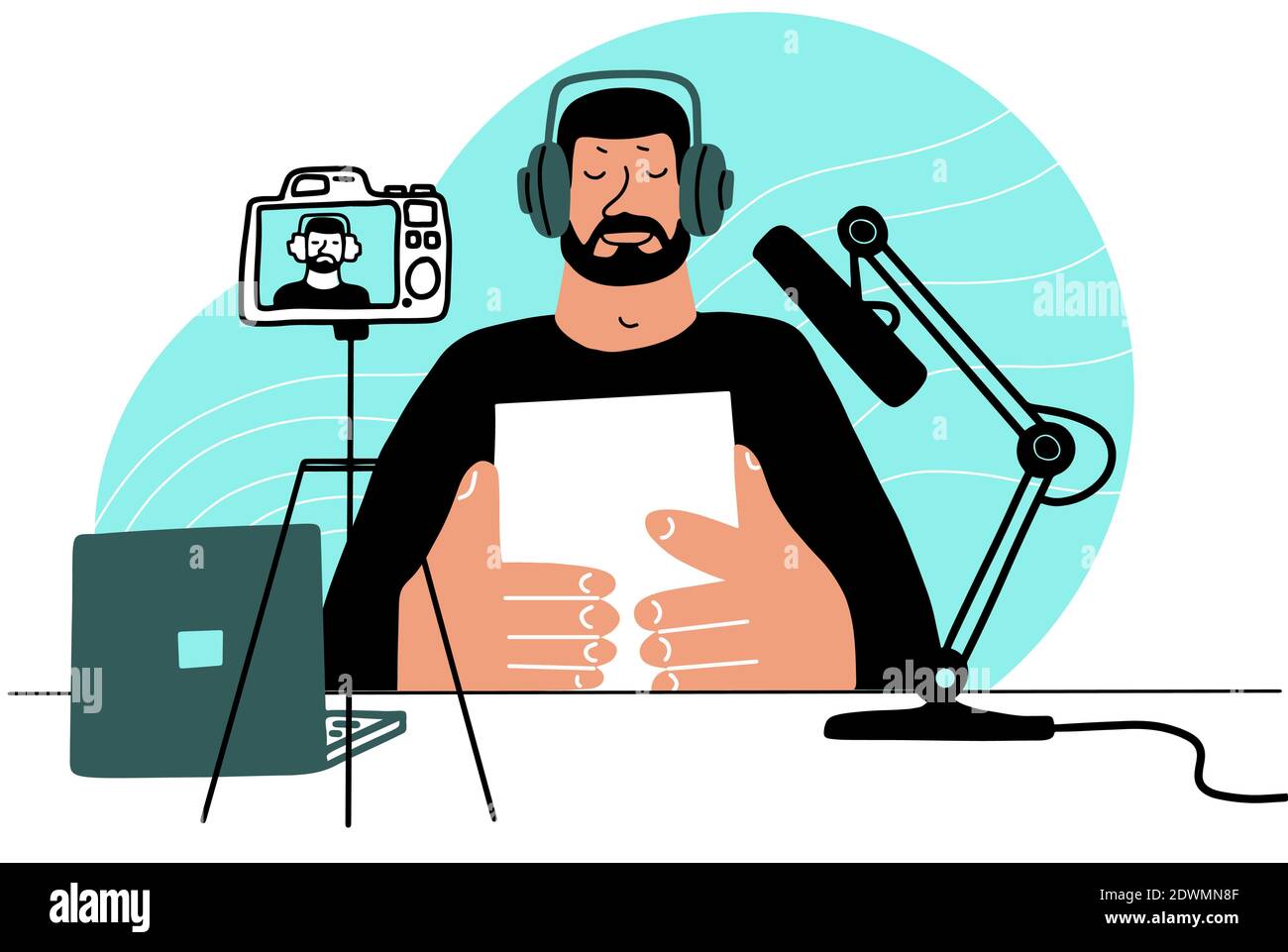 Video editor cartoon hi-res stock photography and images - Alamy