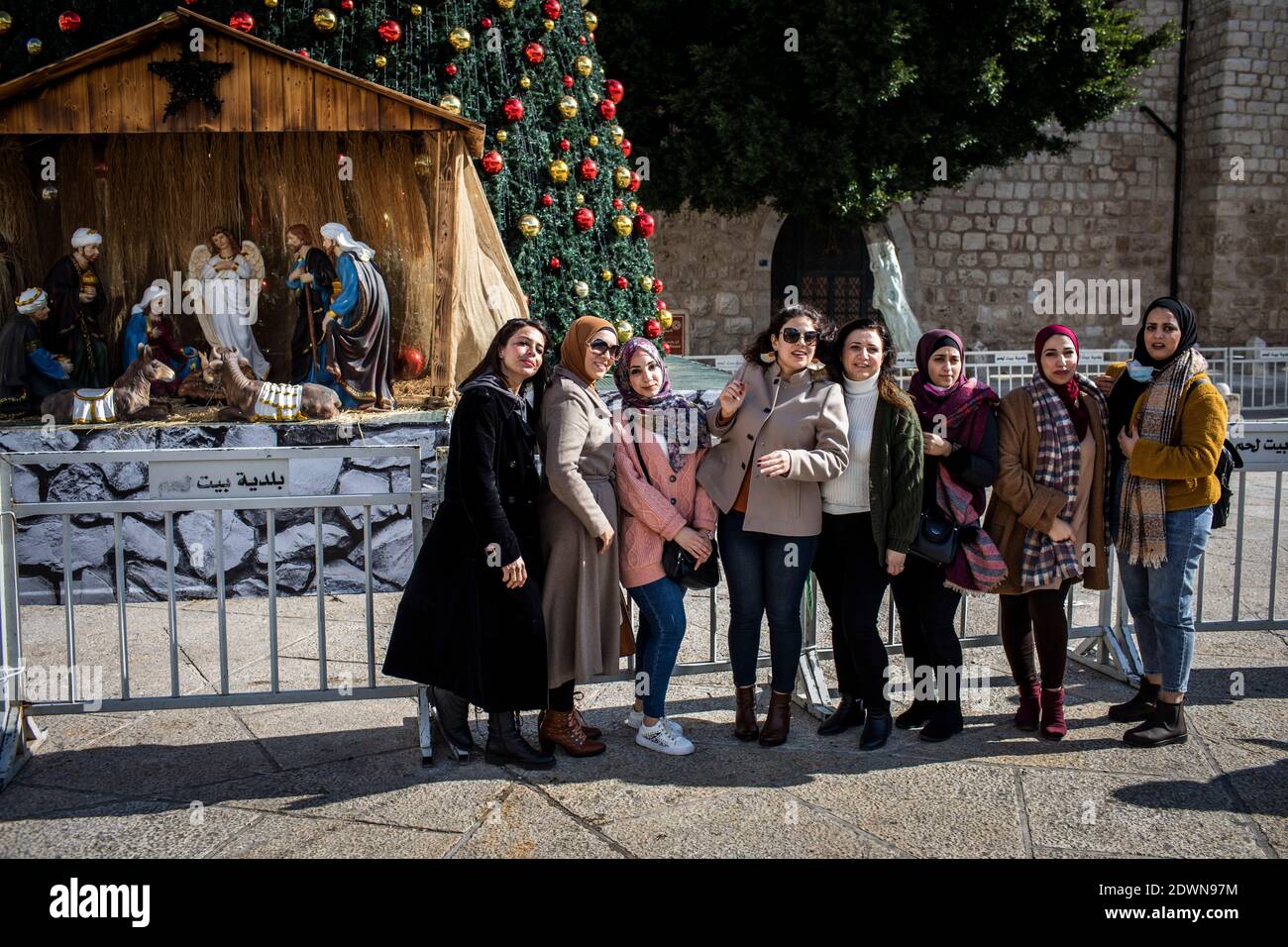 23 December 2020, Palestinian Territories, Bethlehem: People take ...