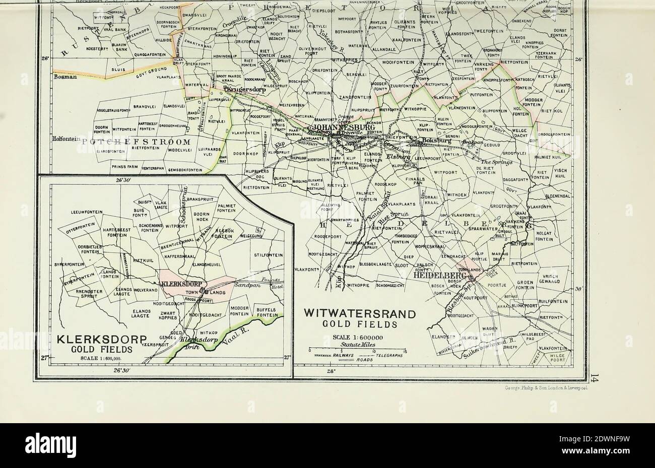 Witwatersrand map hi-res stock photography and images - Alamy