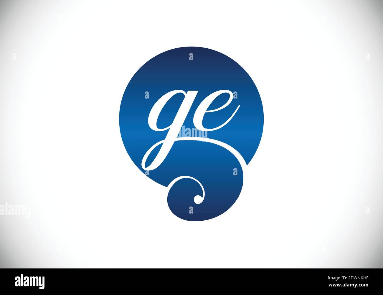 Initial Monogram Letter G E Logo Design Vector Template. G E Letter ...