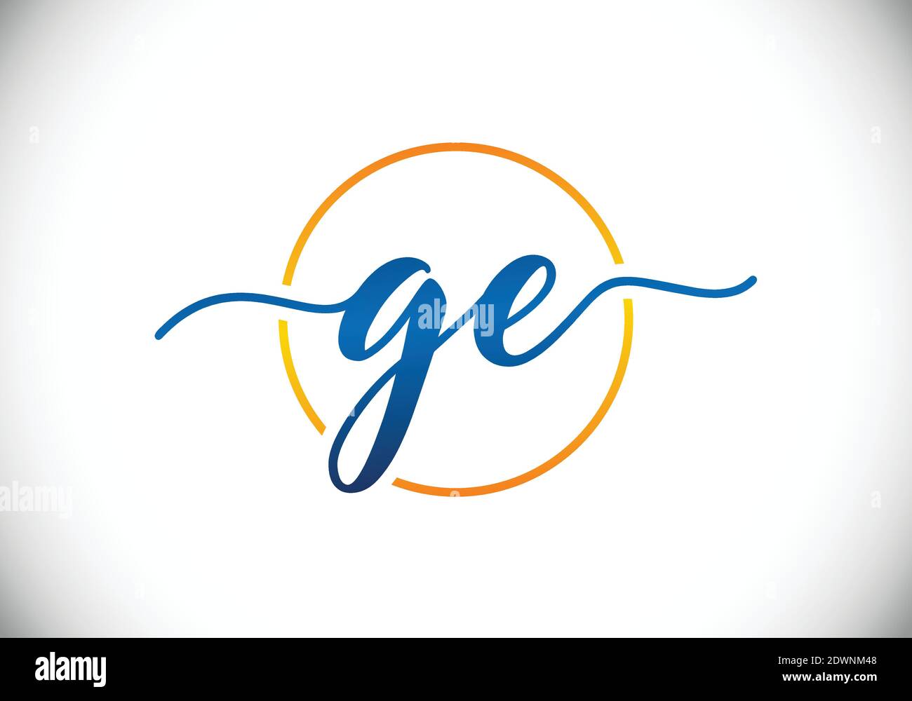 Initial Monogram Letter G E Logo Design Vector Template. G E Letter ...
